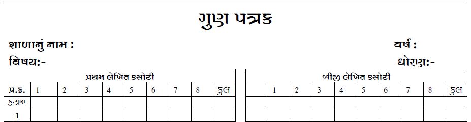 GUN PATRAK | PAPER CHAKASNI GUN PATRAK (Marks Sleep) : Excel File - PDF ...