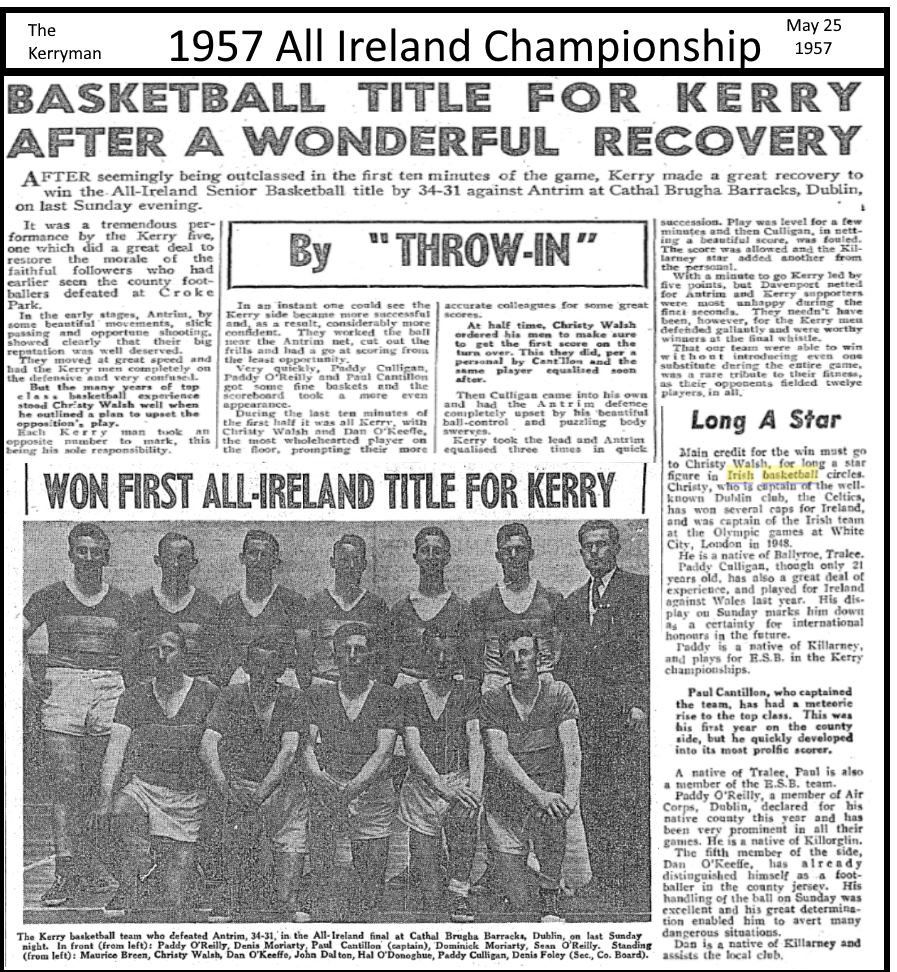 A Little "Bit" of Irish Basketball History: Irish Basketball History