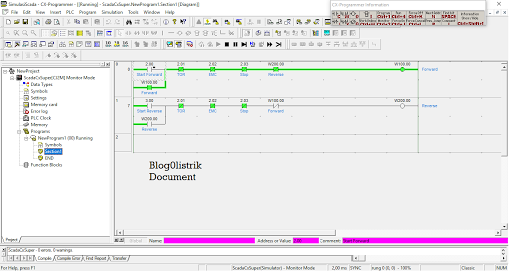 Cara Simulasi Program PLC dengan CX-Supervisor – Blog0listrik