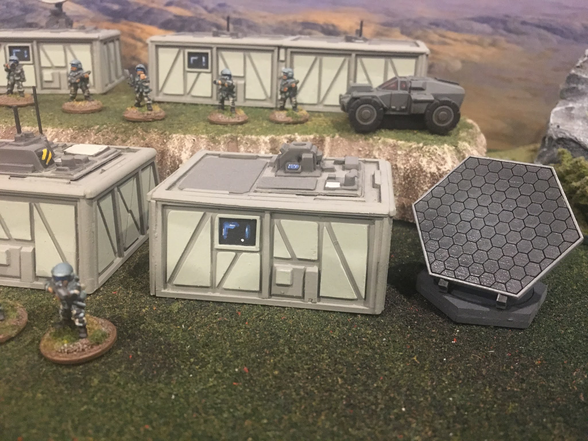 15mm Sci Fi Small Soldiers: 15mm Sci Fi - GZG Military Buildings