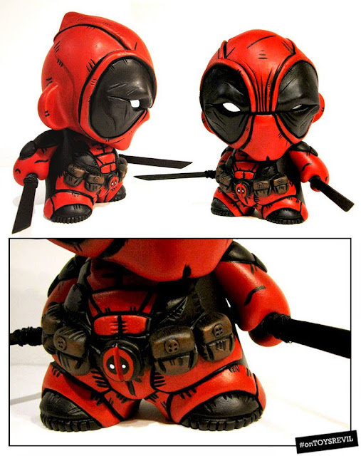 Custom-Features: Deadpool & Zombie Deadpool Munnys by Sean Viloria
