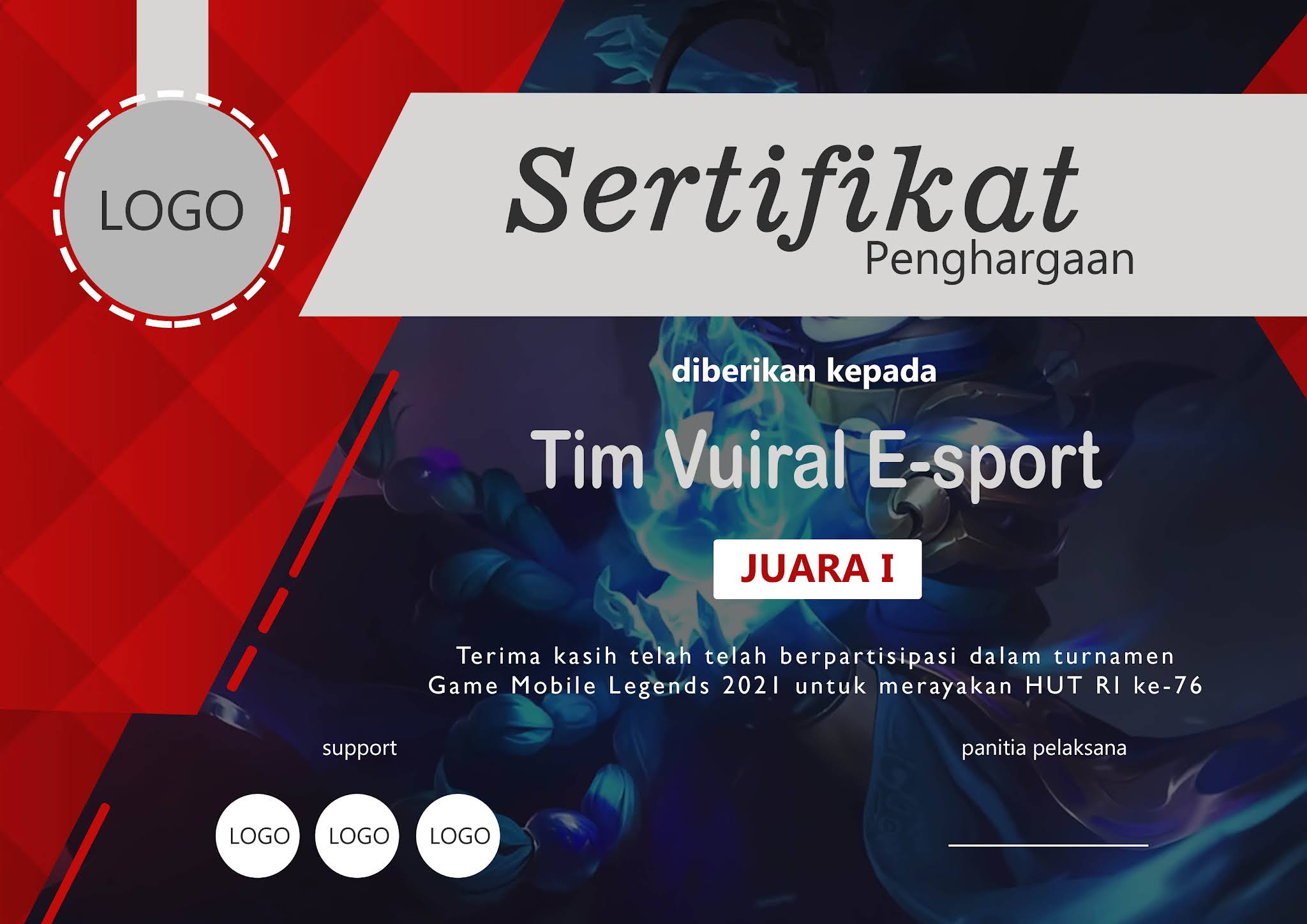 contoh piagam penghargaan mobile legend - Austin Butler