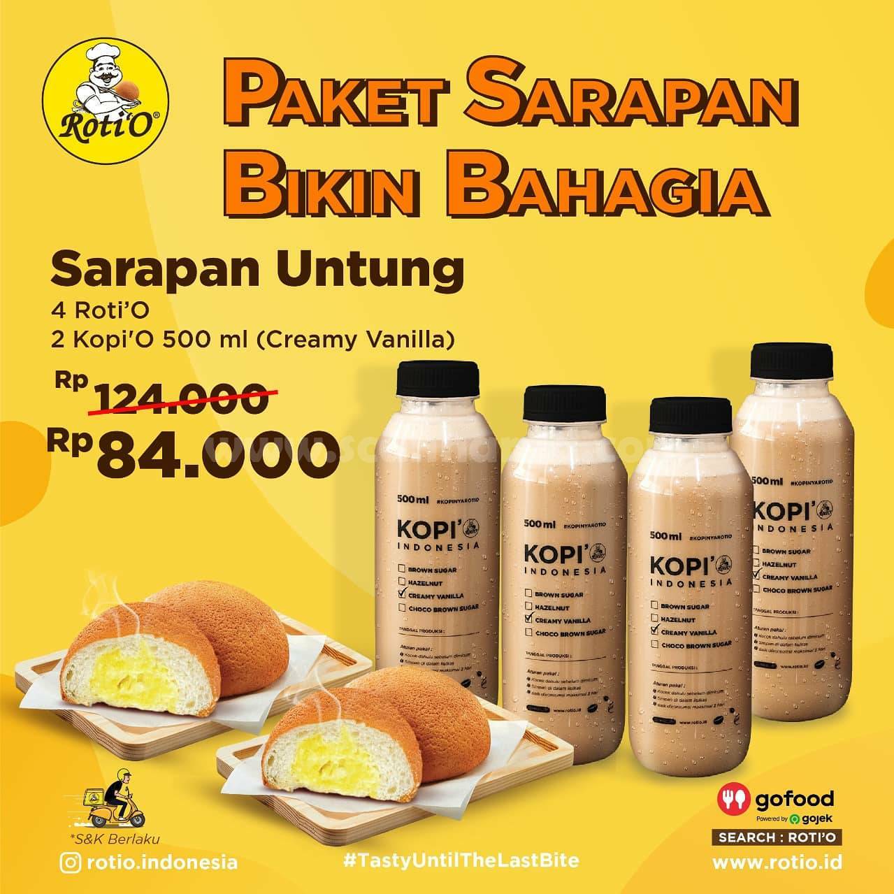 Promo ROTI'O Paket Sarapan Diskon Up To 50% | scanharga