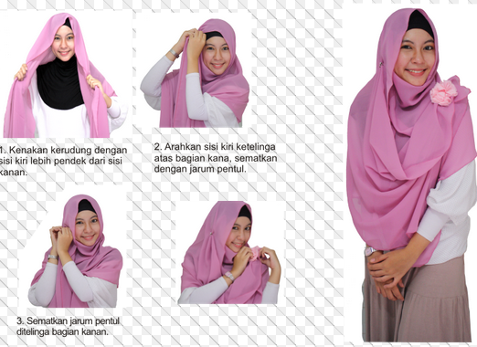 Gambar Tutorial Hijab Modern Syar'i | Blog Jilbab Cantik