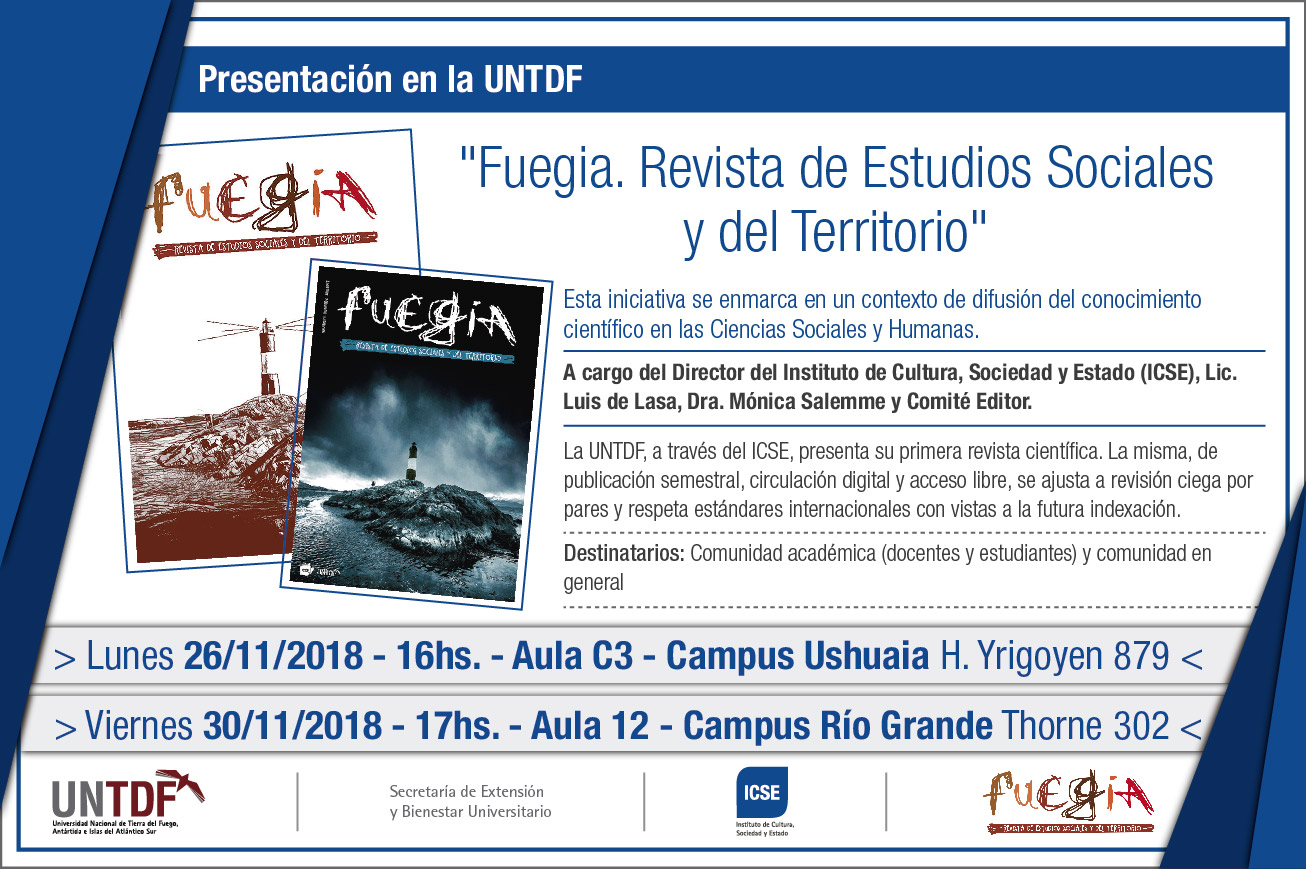 La UNTDF presentará su Revista Científica Digital "Fuegia" | Portal La TDF