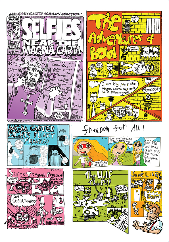 Kev F comic art: Magna Carta Lincoln comic - in full