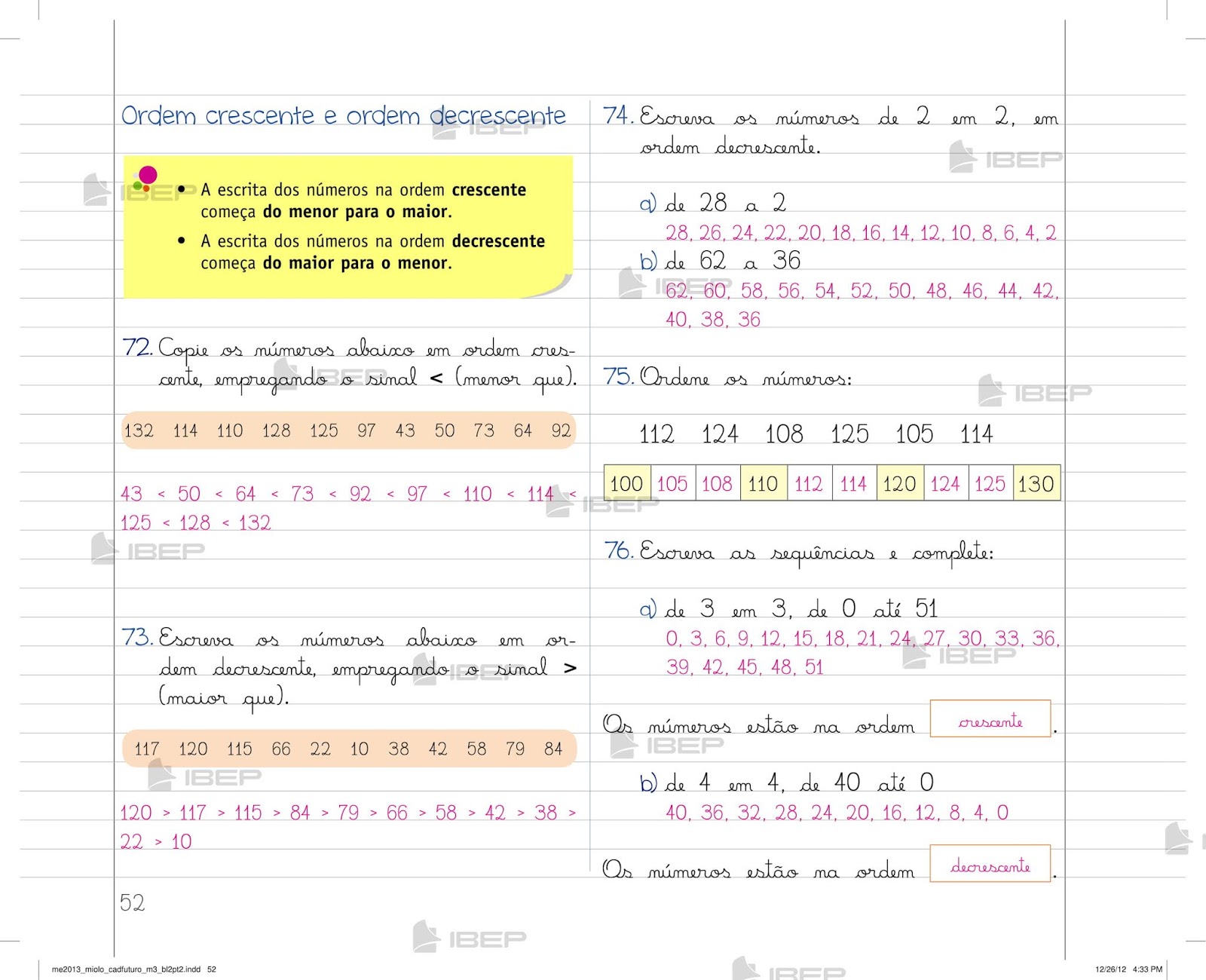 CADERNO DO FUTURO 3 ANO MATEMÁTICA PROFESSOR. - Aprender e Brincar