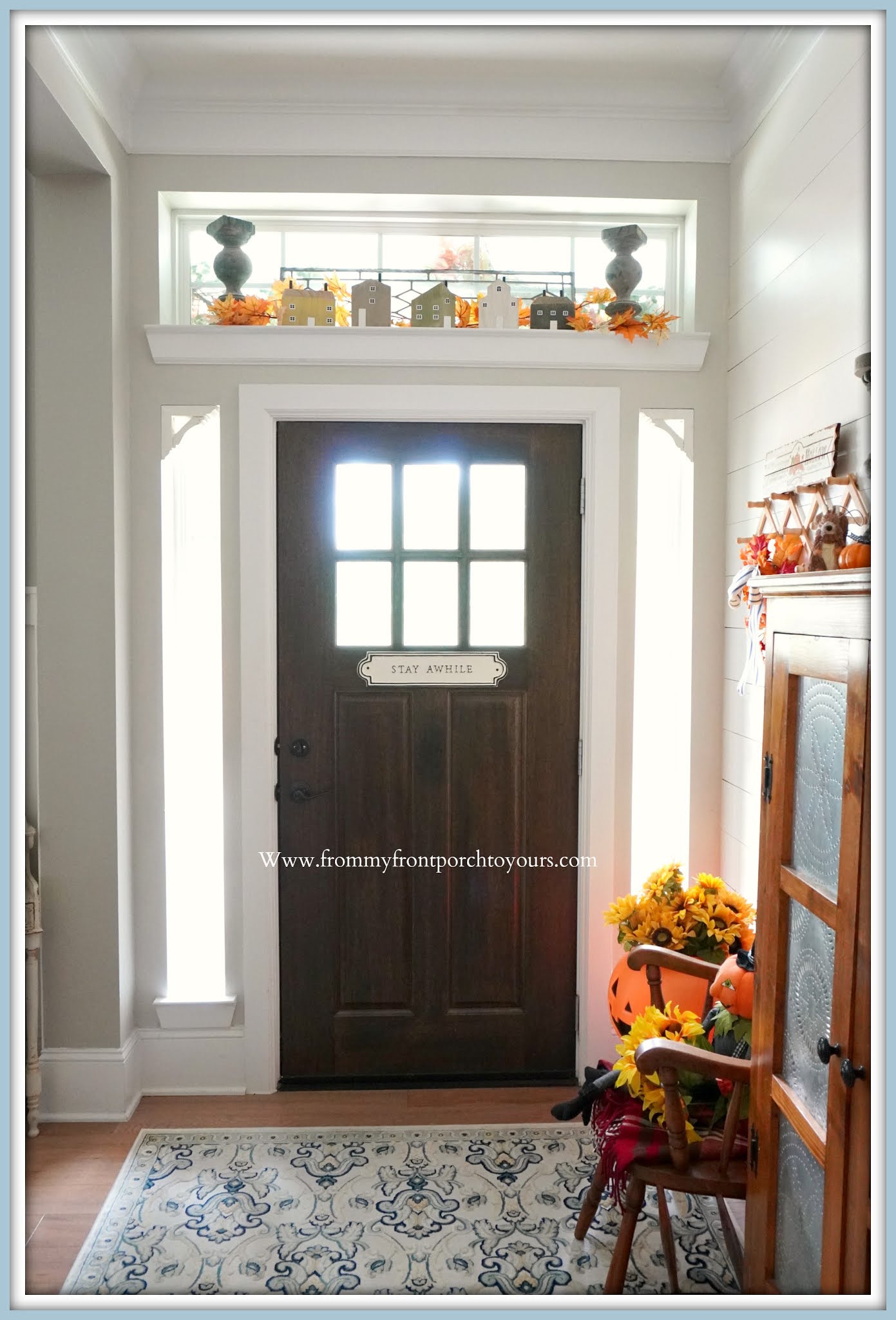 From My Front Porch To Yours: Farmhouse Cottage Style Fall Foyer