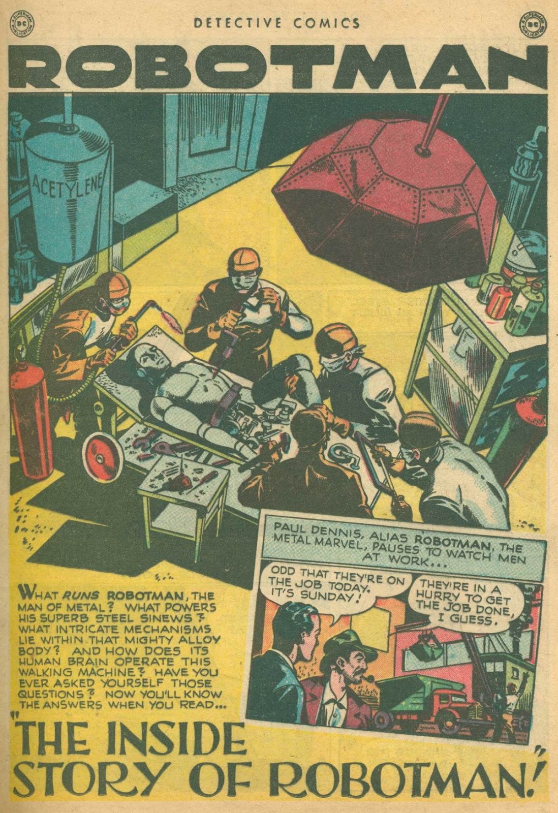 Inside Story Of Robotman! (DETECTIVE #138)