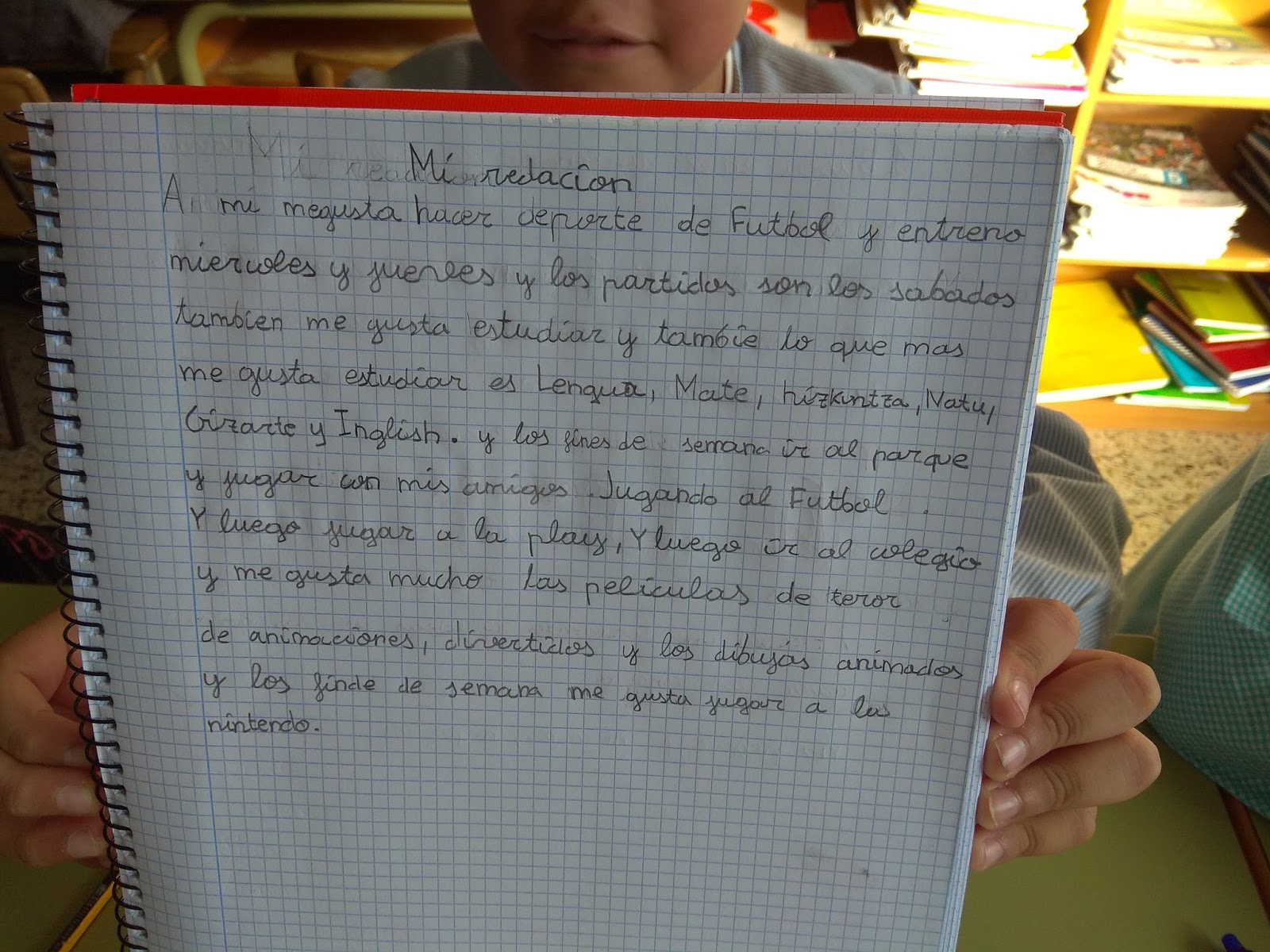 LENGUA. REDACCIÓN: "MIS AFICIONES FAVORITAS"