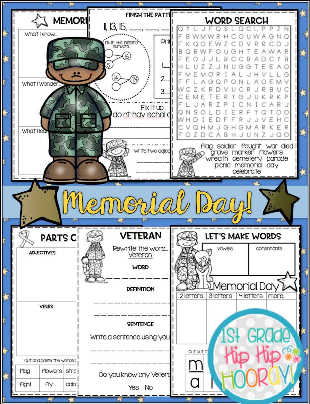 1st Grade Hip Hip Hooray!: Memorial Day...Paper Pencil or Distance ...