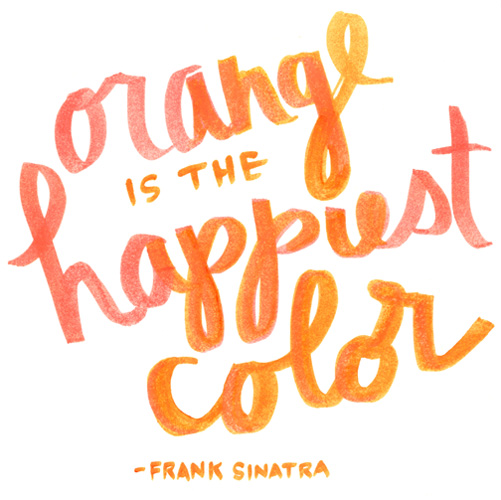 Vogue and Jazz: “Orange is the happiest color.”- Frank Sinatra