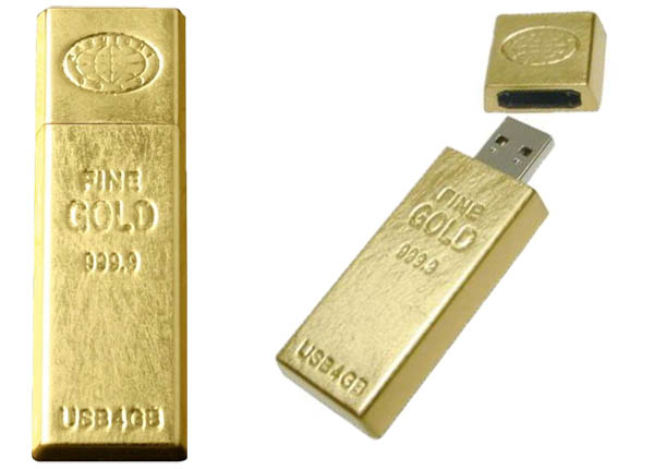 Gold Ingot USB Memory Gadget - Spyful Breaking News