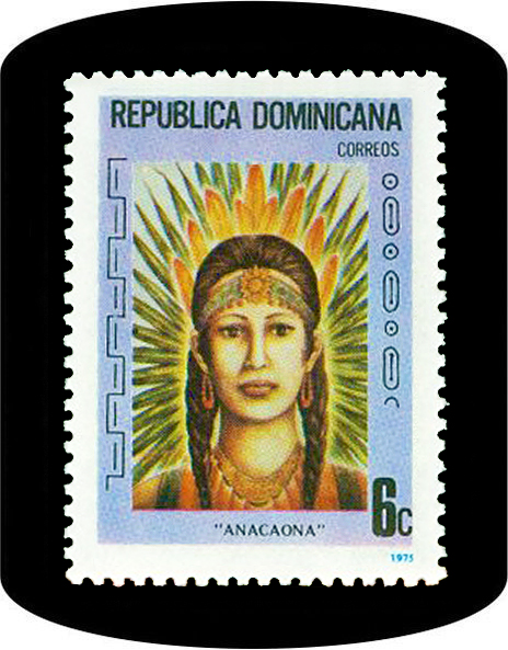 Sellos Dominicanos: Caciques Aborígenes de Quisqueya