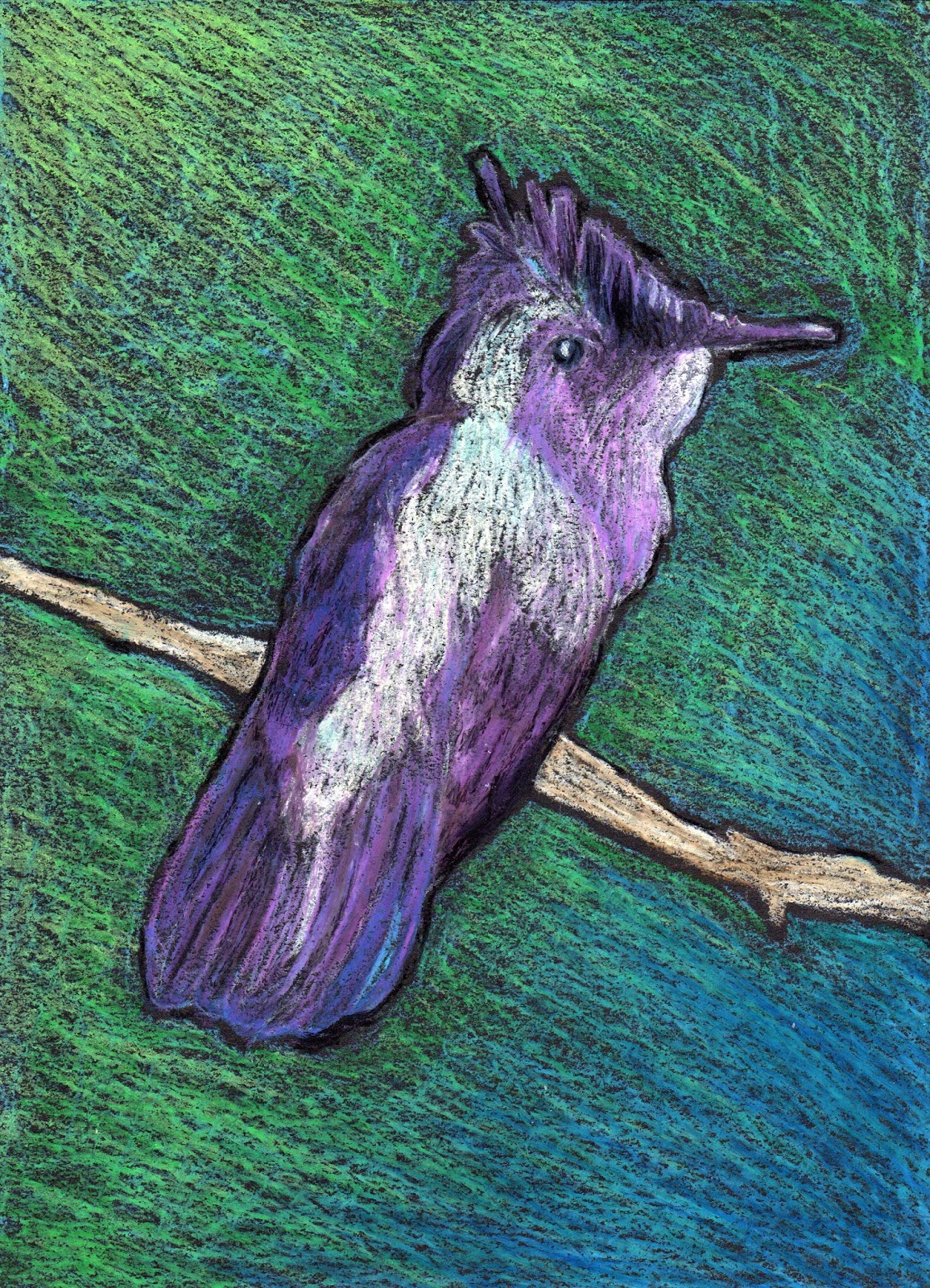 The Rolling Artroom: Oil Pastel Birds (7th-12th Grade General Art)