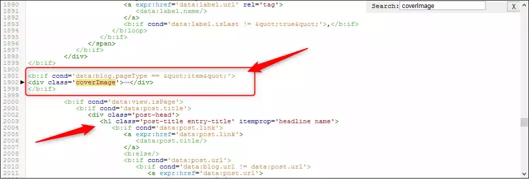 The newest way to create a First Image Cover above Blog article title ...