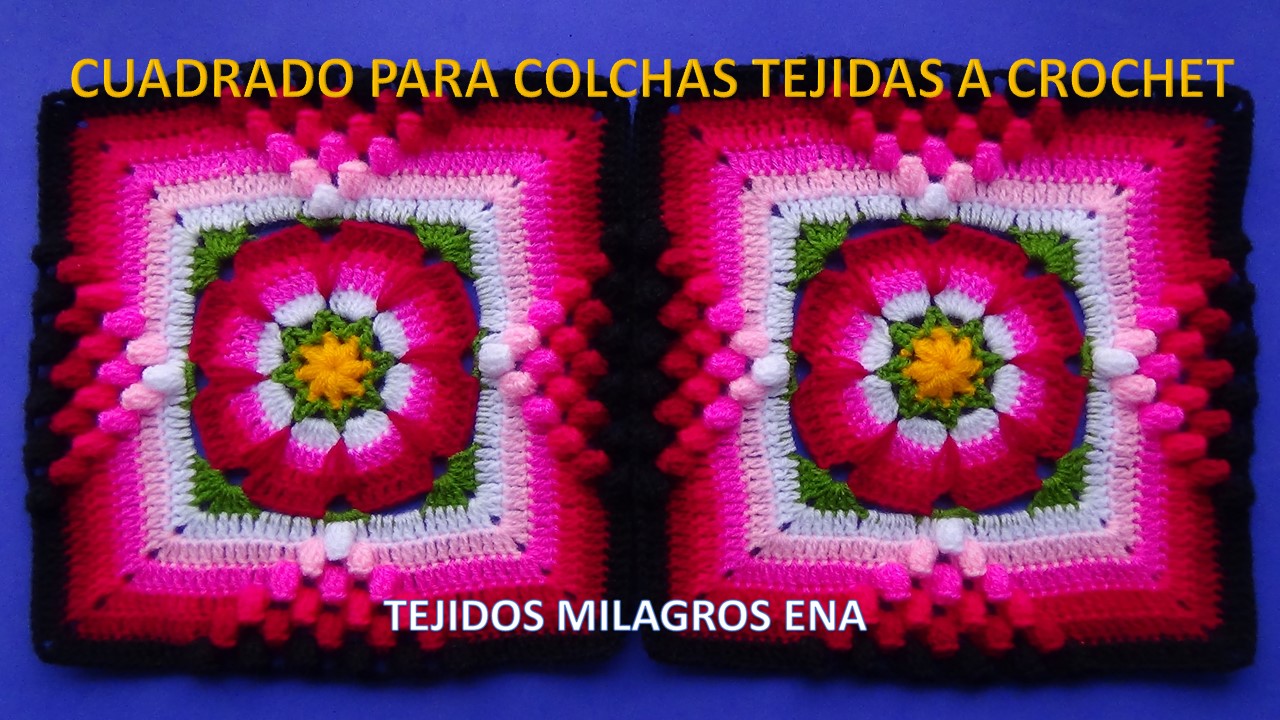 MILAGROS ENA: Cuadrado tejido a crochet paso a paso para Colchas ...