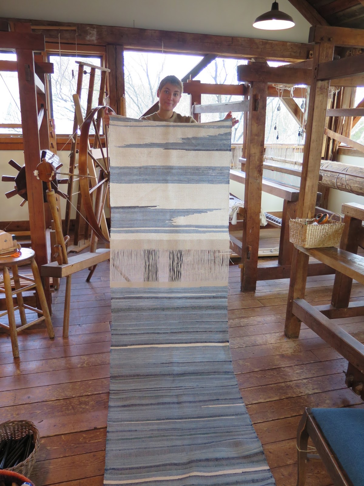 marshfield school of weaving: Birthday's, Blues & Barn Looms.