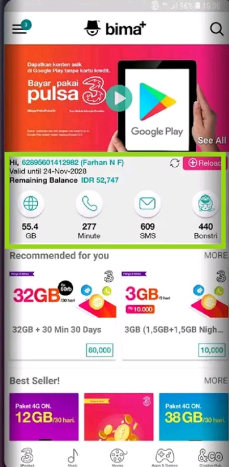 Mengecek nomor 3 dengan Bima