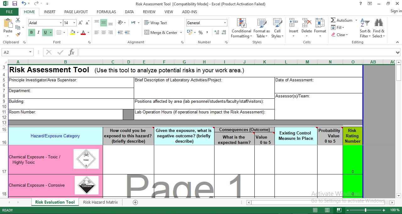 Risk Assessment Tool