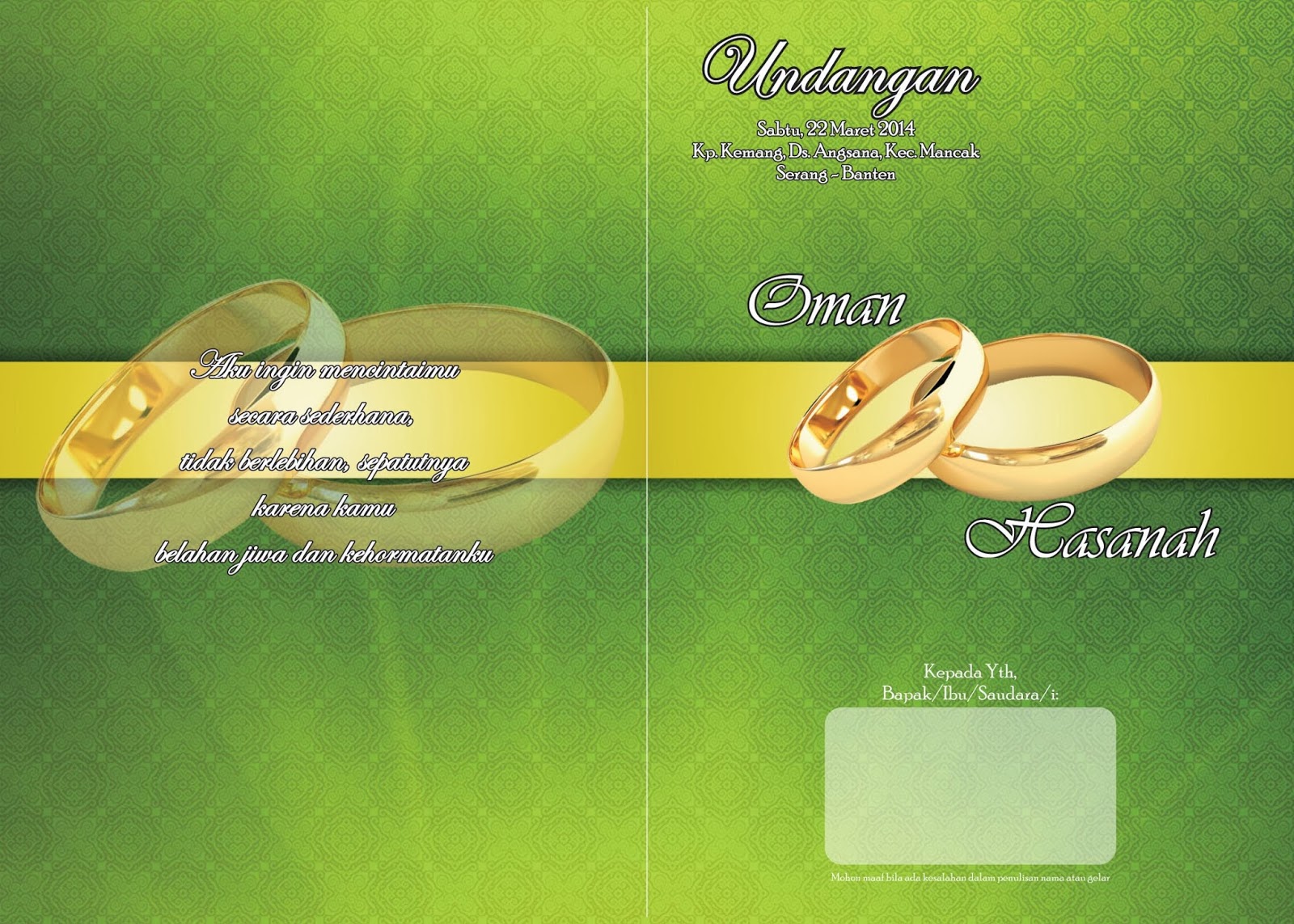 Design and Advertising: Design Undangan Simple