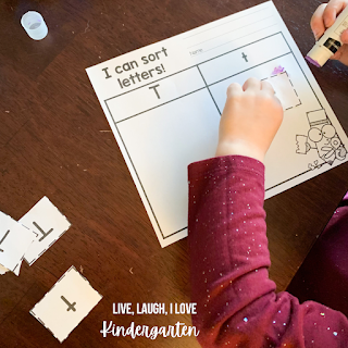 Preschool uppercase and lowercase letter sort. Fine motor activity for ...