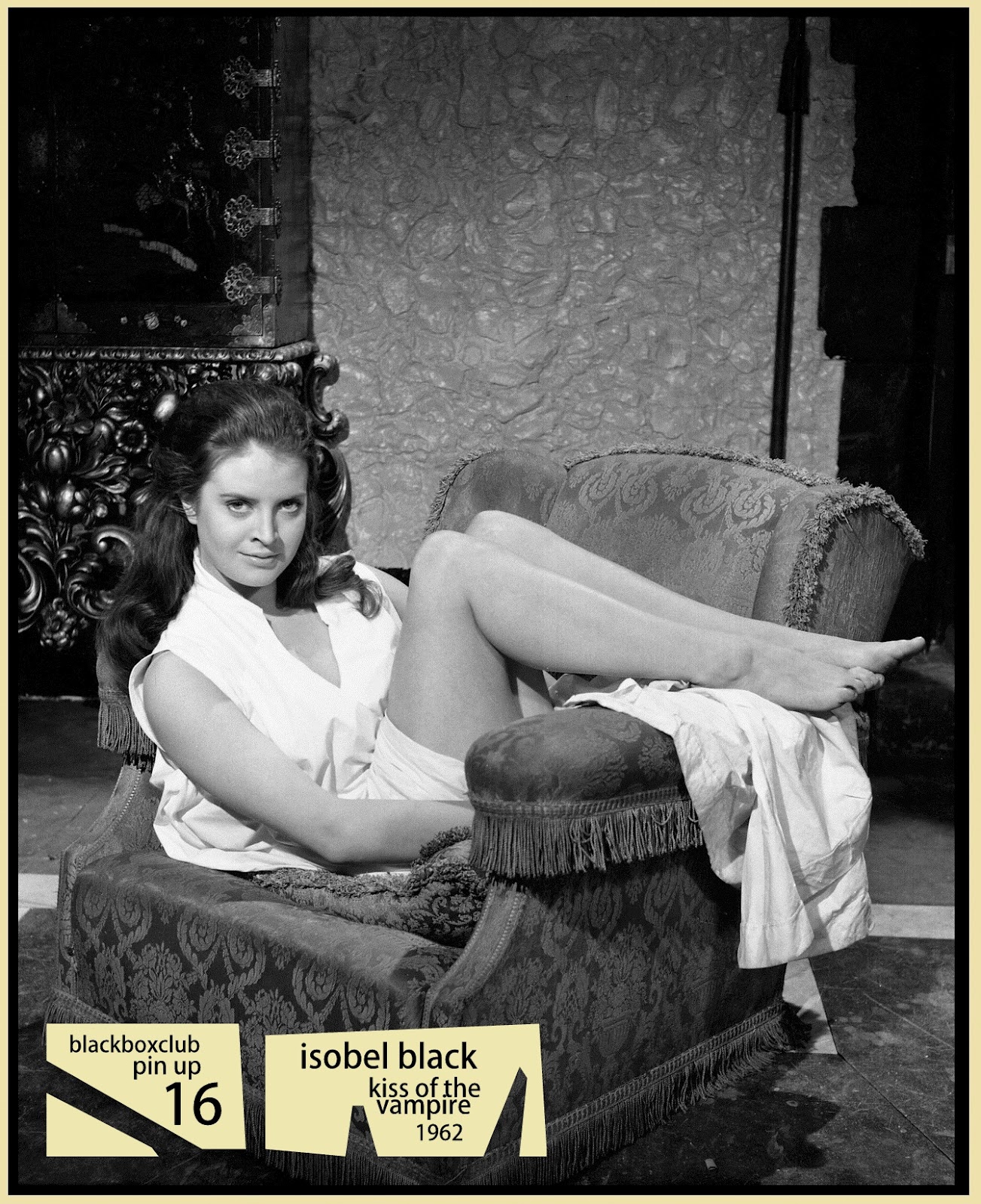 The Black Box Club: ISOBEL BLACK : BLACKBOXCLUB PIN UP : NUMBER 16 : 'KISS OF THE VAMPIRE ...