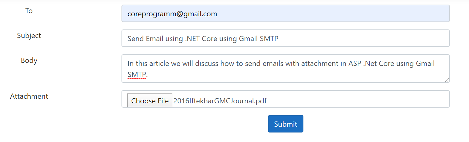 Send Email With Attachment In Net Core Coreprogram