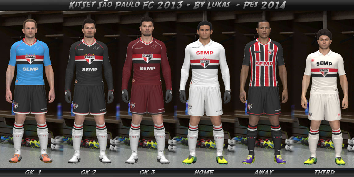 KitSet São Paulo 2013/2014 - By Lukas • Pes 2014 ~ Kits By Lukas | Kits ...