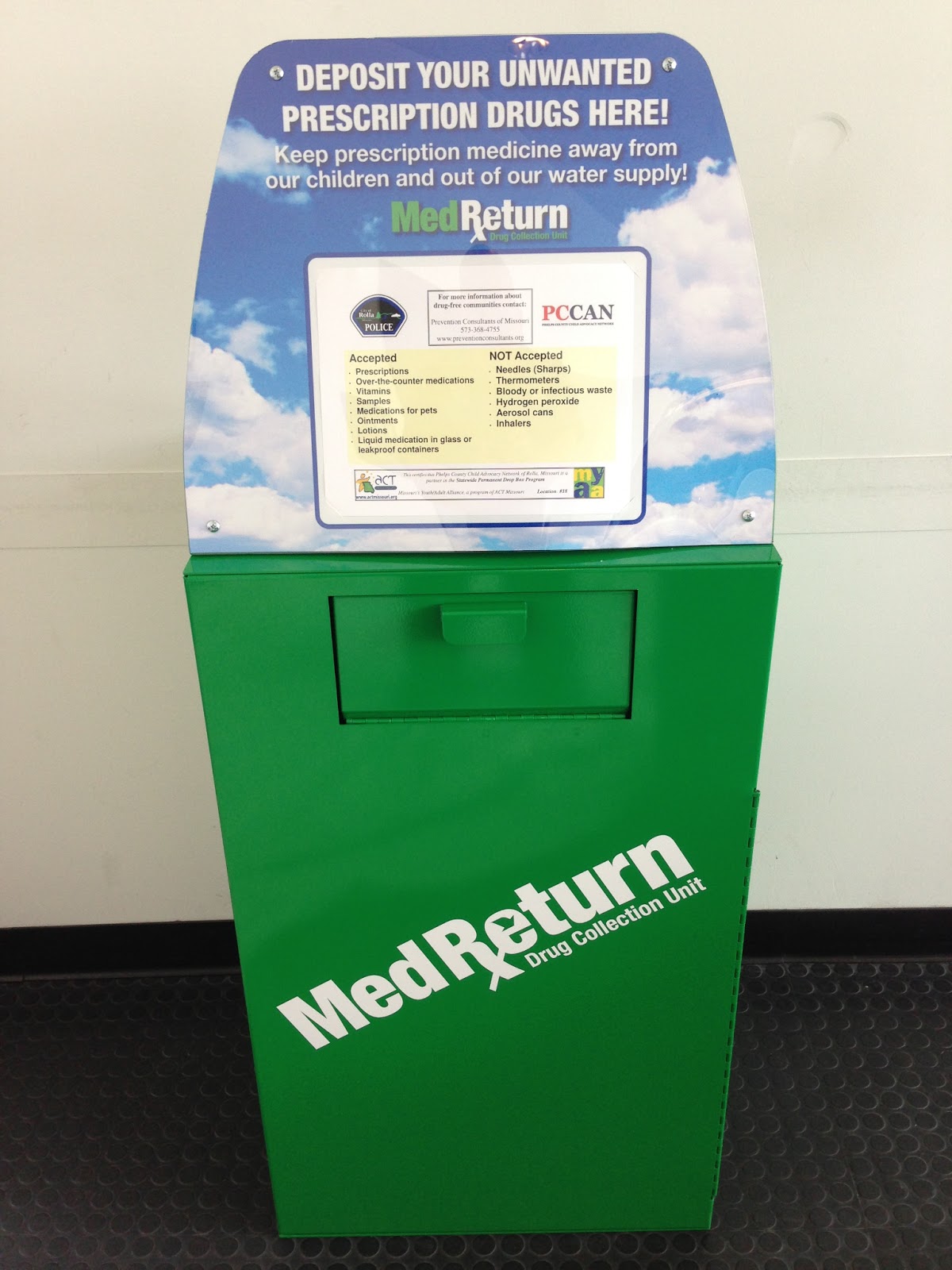 City of Rolla, Missouri: Medical Return Drug Collection Units