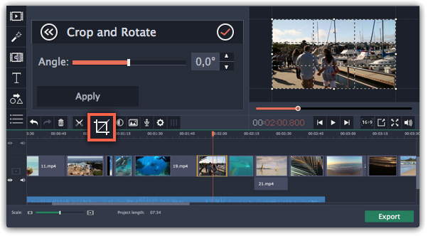 Cropping Videos with Movavi Video Editor