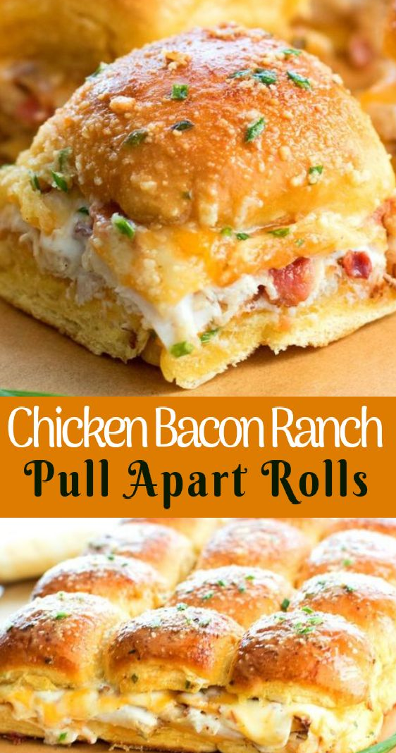 Chicken Bacon Ranch Pull Apart Rolls - Tips Food Recipes