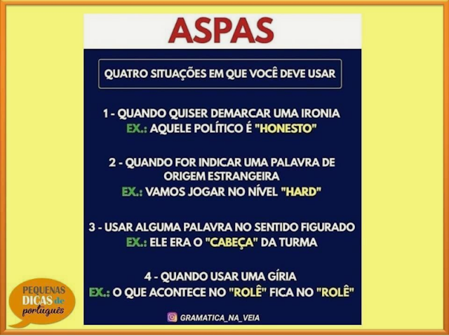 BLOG DO ILIVALDO DUARTE: DICA: quando usar aspas