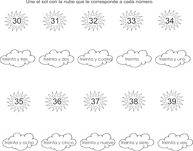El Blog de Primaria: Números del 30 al 39