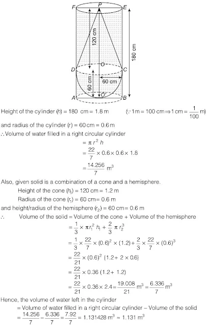NCERT Solutions for Class 10 Maths Ch 13 Surface Areas and Volumes