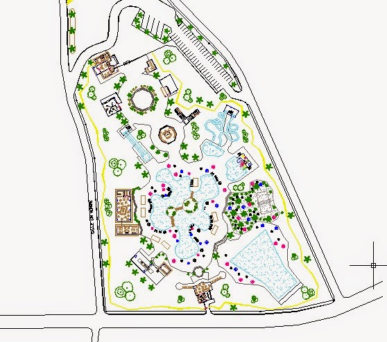 DESCARGAR PLANOS EN AUTOCAD DWG : PLANO EN AUTOCAD DE PARQUE ACUATICO. DWG
