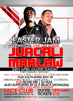 MARLAW FEATURING JUA CALI LIVE ON STAGE IN READING, UK, ON EASTER ...