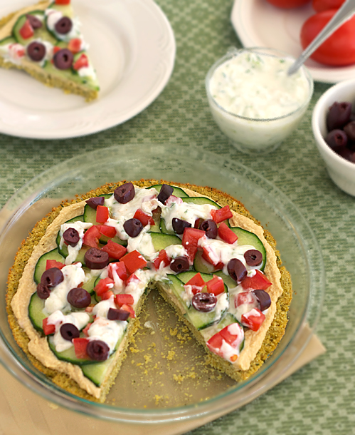 Falafel Pie ~ Heat Oven to 350