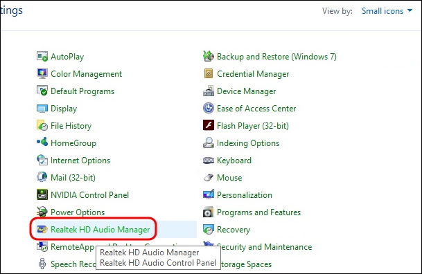 Realtek sound control panel - dfjoker