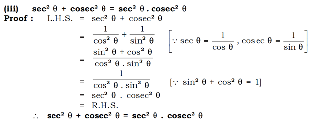 OMTEX CLASSES: (iii) sec2 θ+cosec2 θ = sec2 θ.cosec2 θ