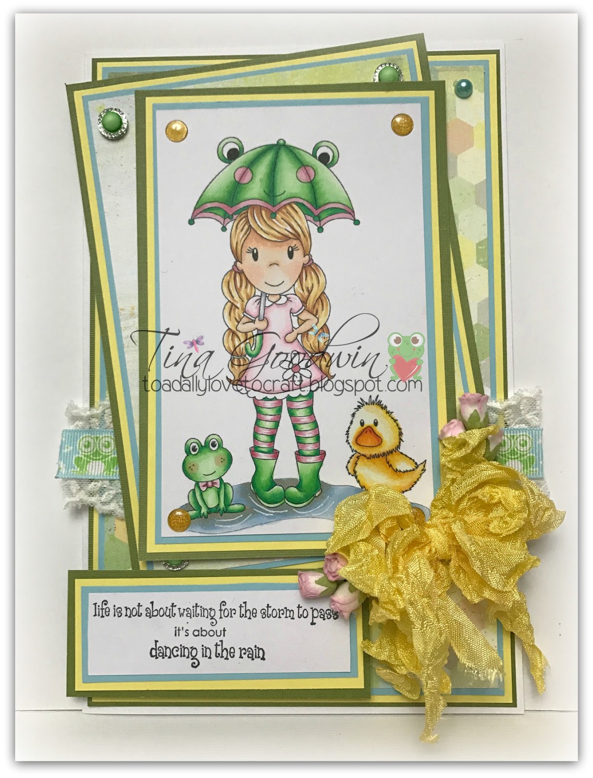 Paper Nest Dolls: Rainy Day Emma (with Frog) - by Tina Goodwin
