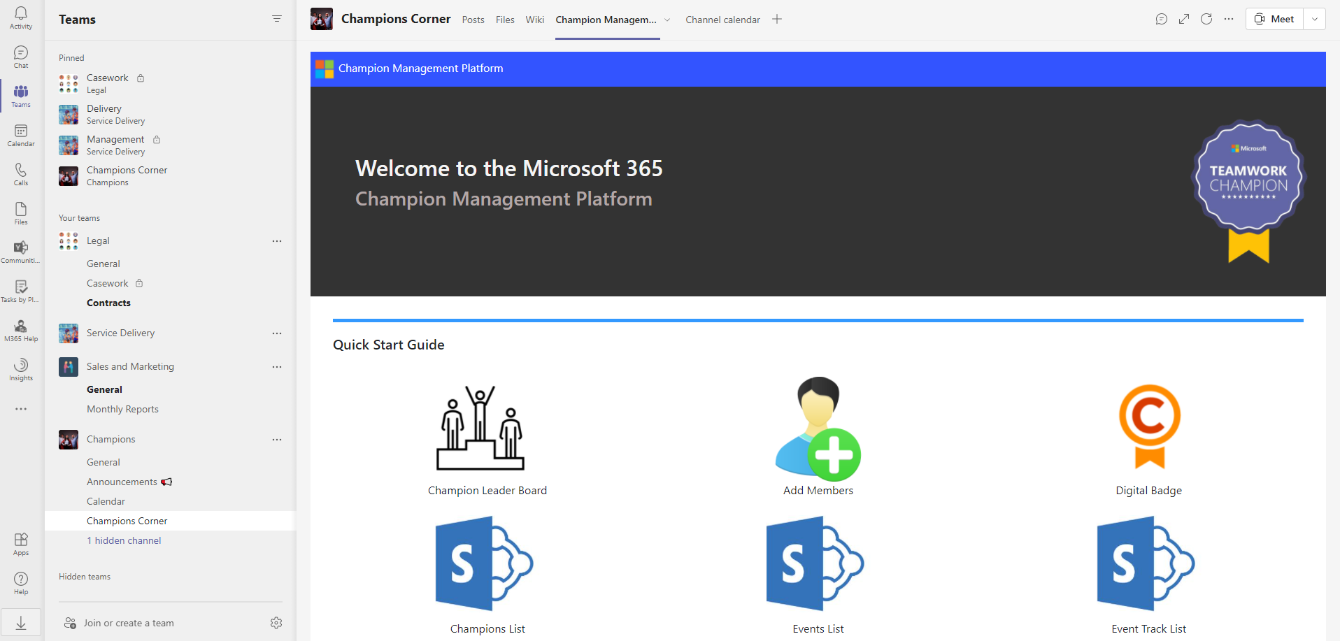Review of the Champion Management Platform App