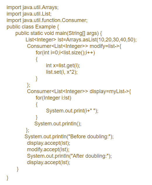 Consumer Functional Interface in Java
