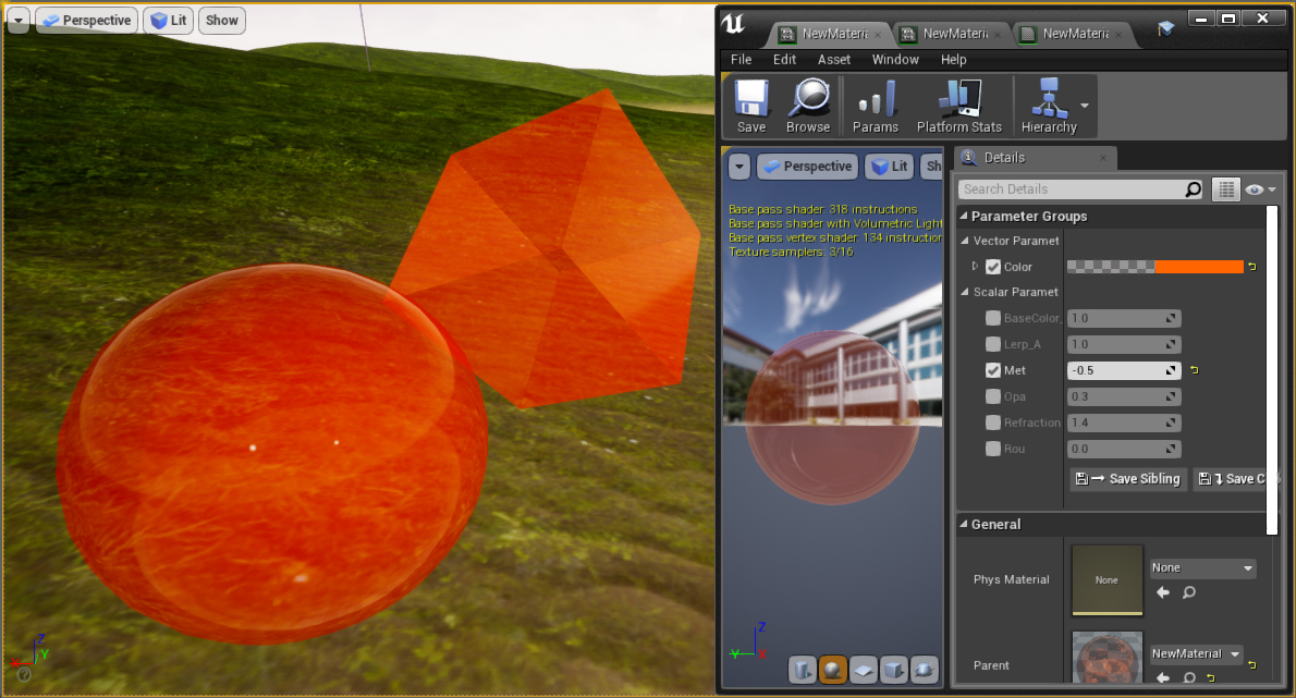 Translucent Material For Unreal Engine 4