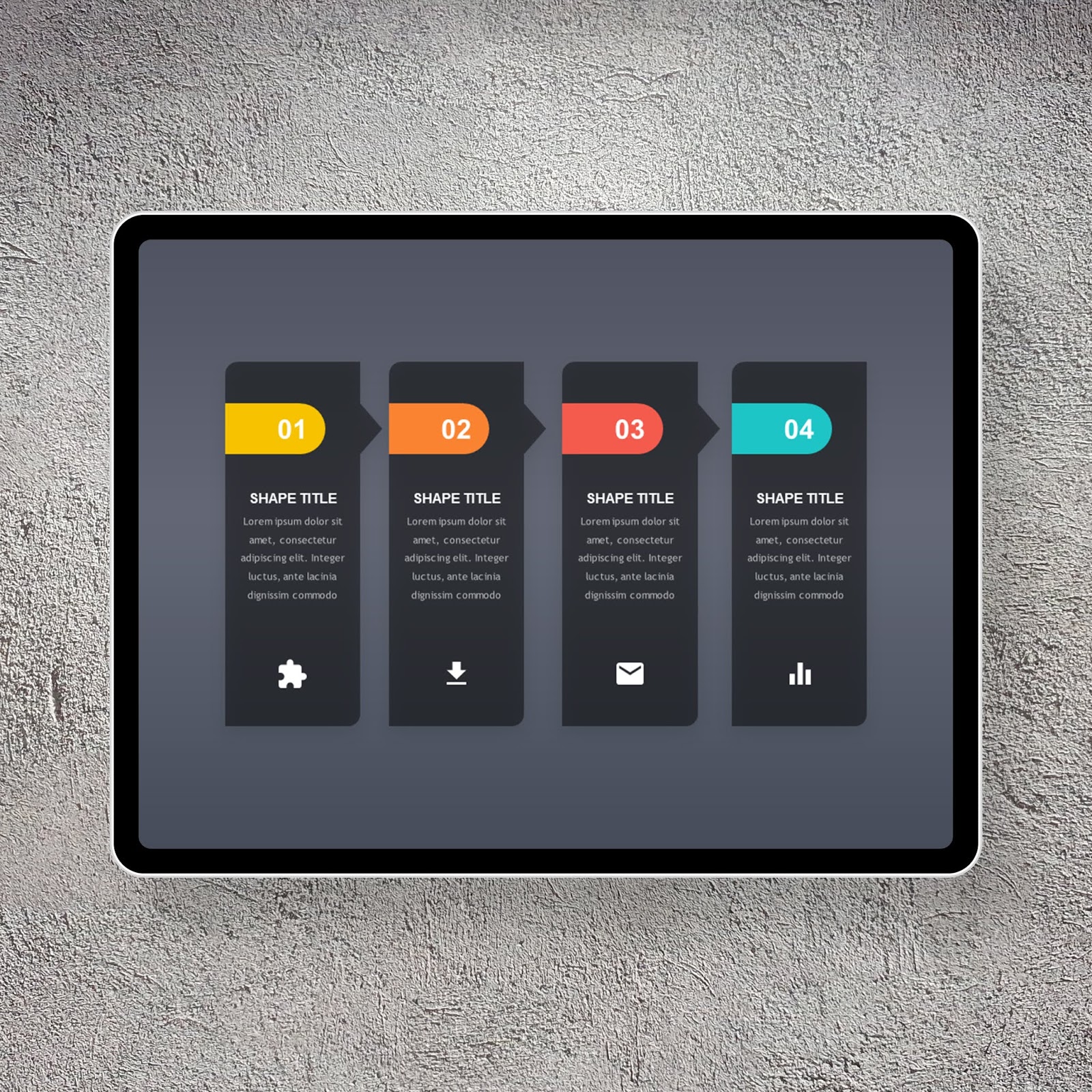Normal Process Contents Box PowerPoint Templates - PowerPoint Free