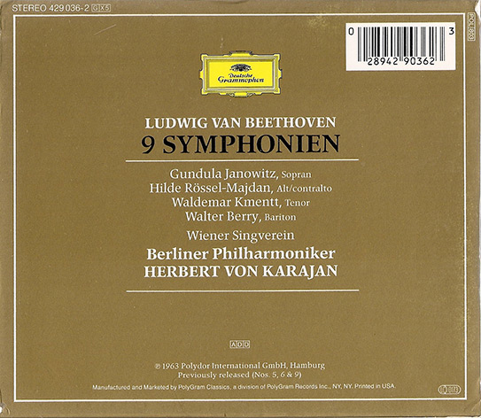 chucrute com quiabo: Beethoven: 9 Symphonies - Herbert von Karajan, Berliner Philharmoniker (1963)