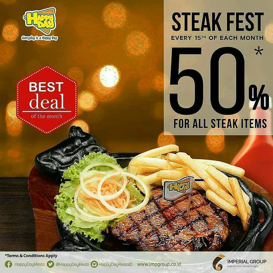 Happy Day Resto Promo Steak Fets Diskon 50% untuk semu menu Steak ...