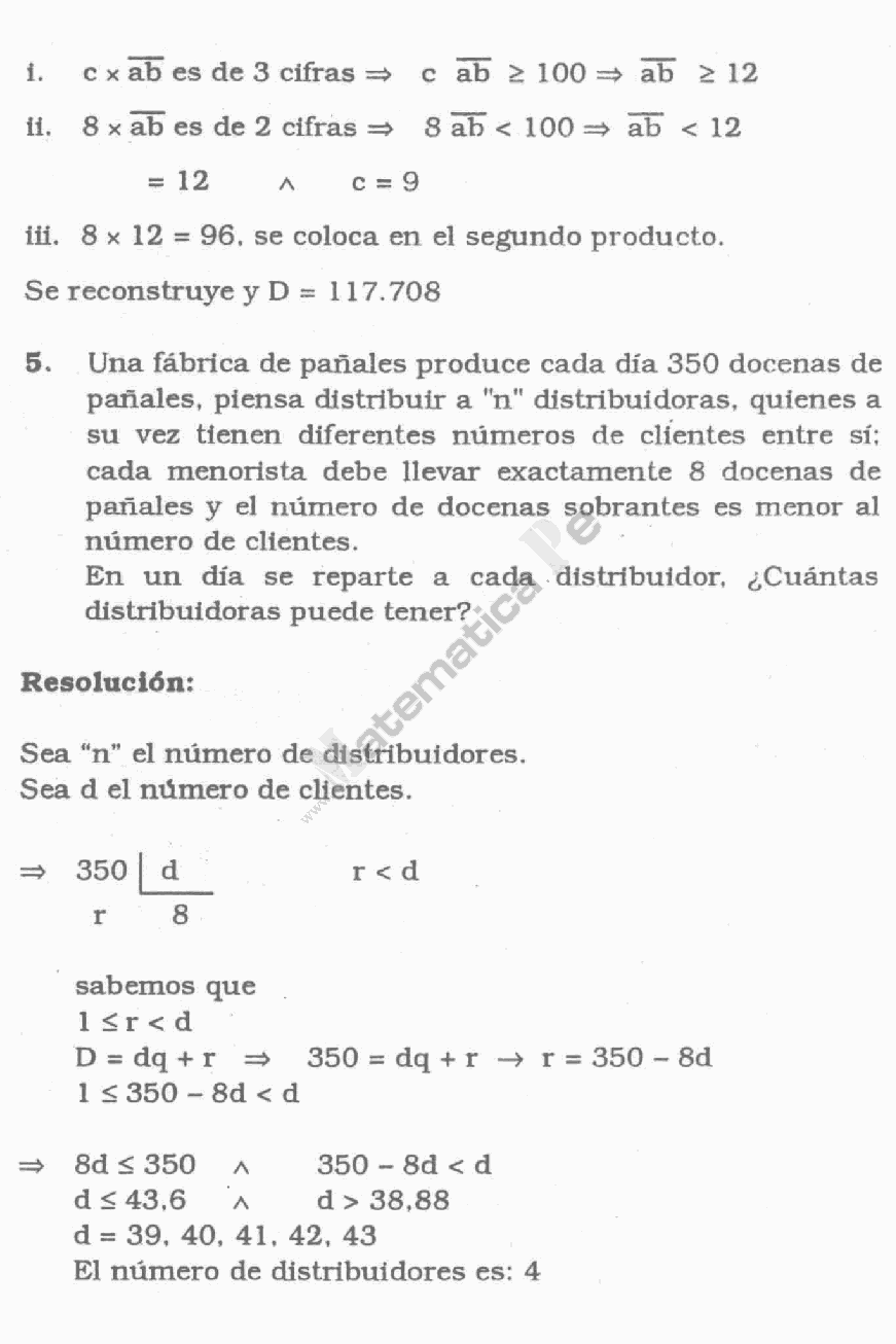 CUATRO OPERACIONES EJERCICIOS RESUELTOS PDF ARITMÉTICA PREUNIVERSITARIA ...
