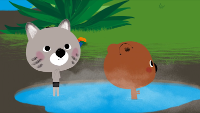 Shirtless Drawn Cartoon Boys: Mouk and Chavapa