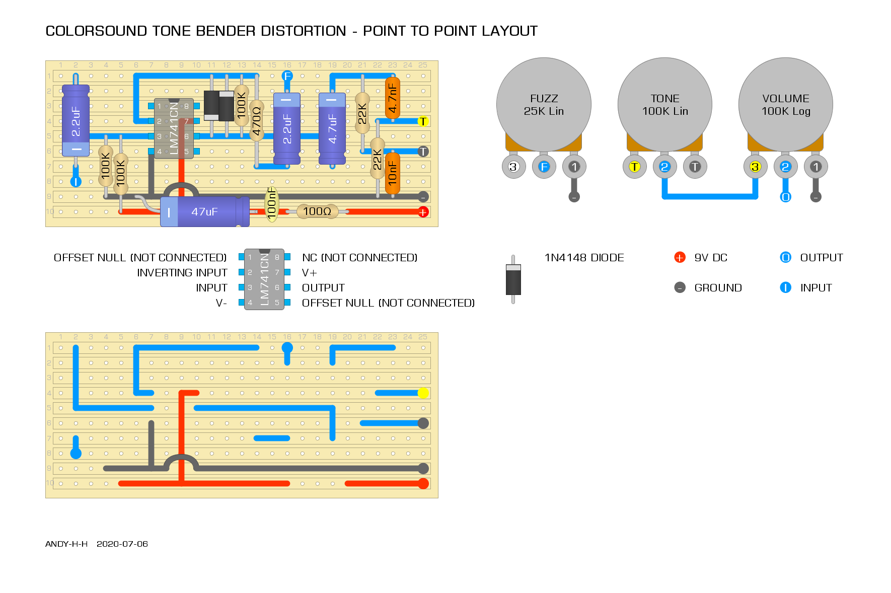 Guitar Effects - Vero - Point to Point - Tag Board Layouts: COLORSOUND ...